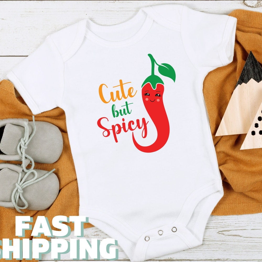 Cute But Spicy Baby Onesies Chili Baby Cute Onesies Funny Baby Bodysuit ...