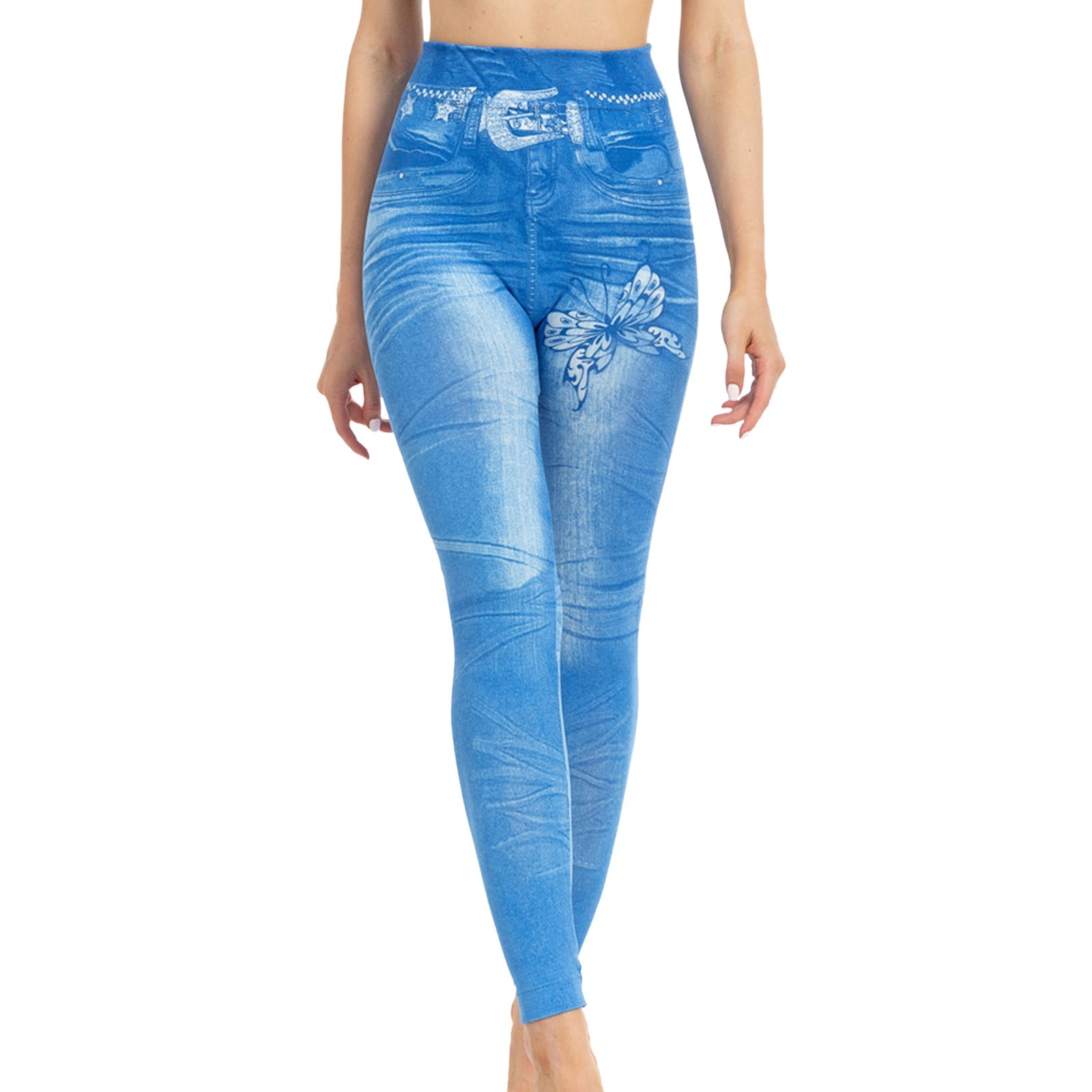 Cute Butterfly Leggings For Women High Elastic Waist Jeans Tights Funny ...