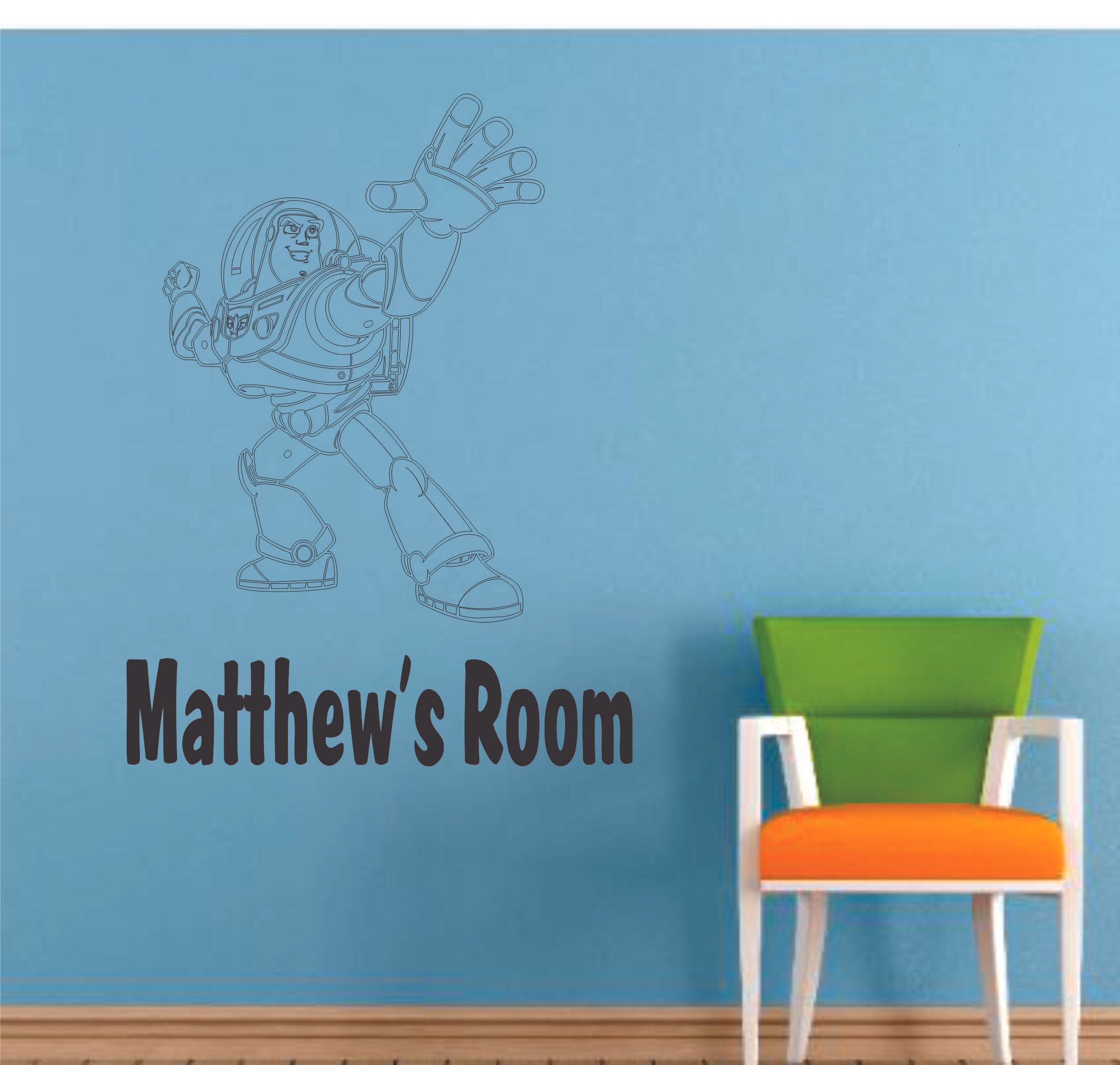 Cute Buzz Lightyear Toy Story Cartoon Decors Wall Sticker Art Design ...