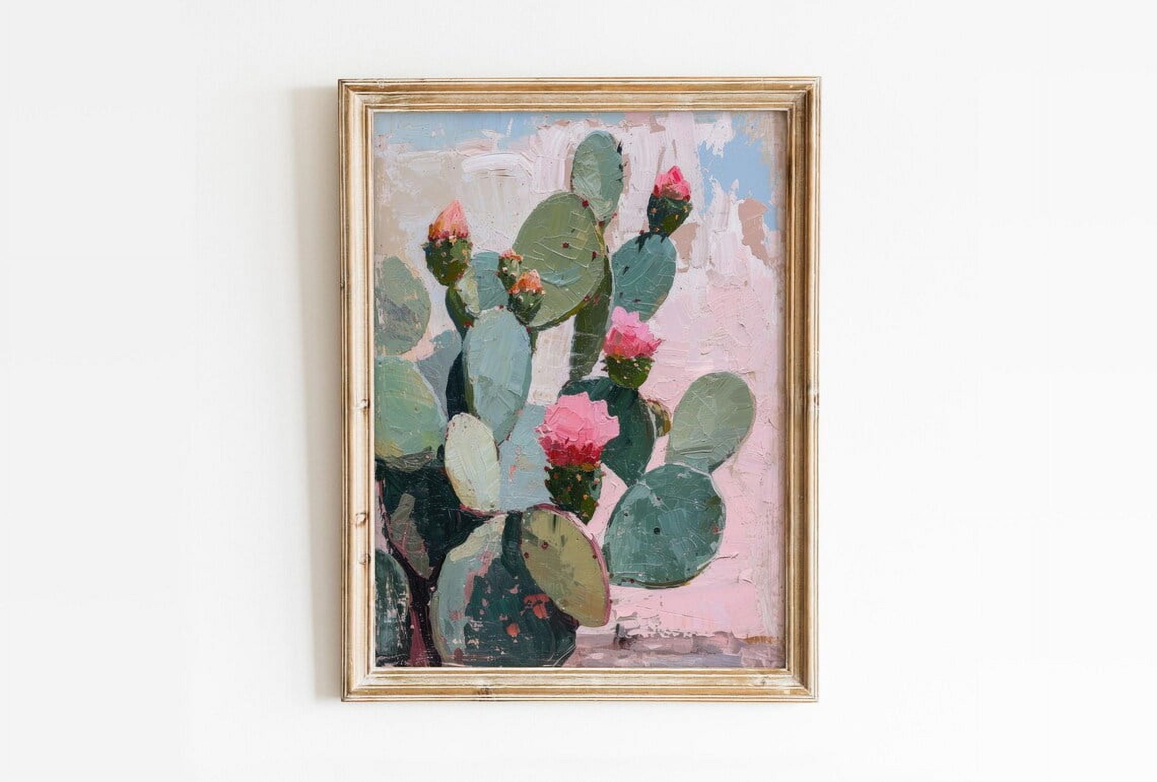 Cute Cactus Wall Art, Trendy Palm Springs Poster, Preppy Room Decor ...