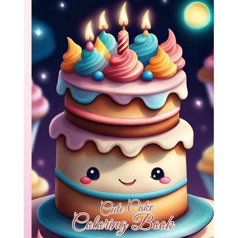 coloring book cake