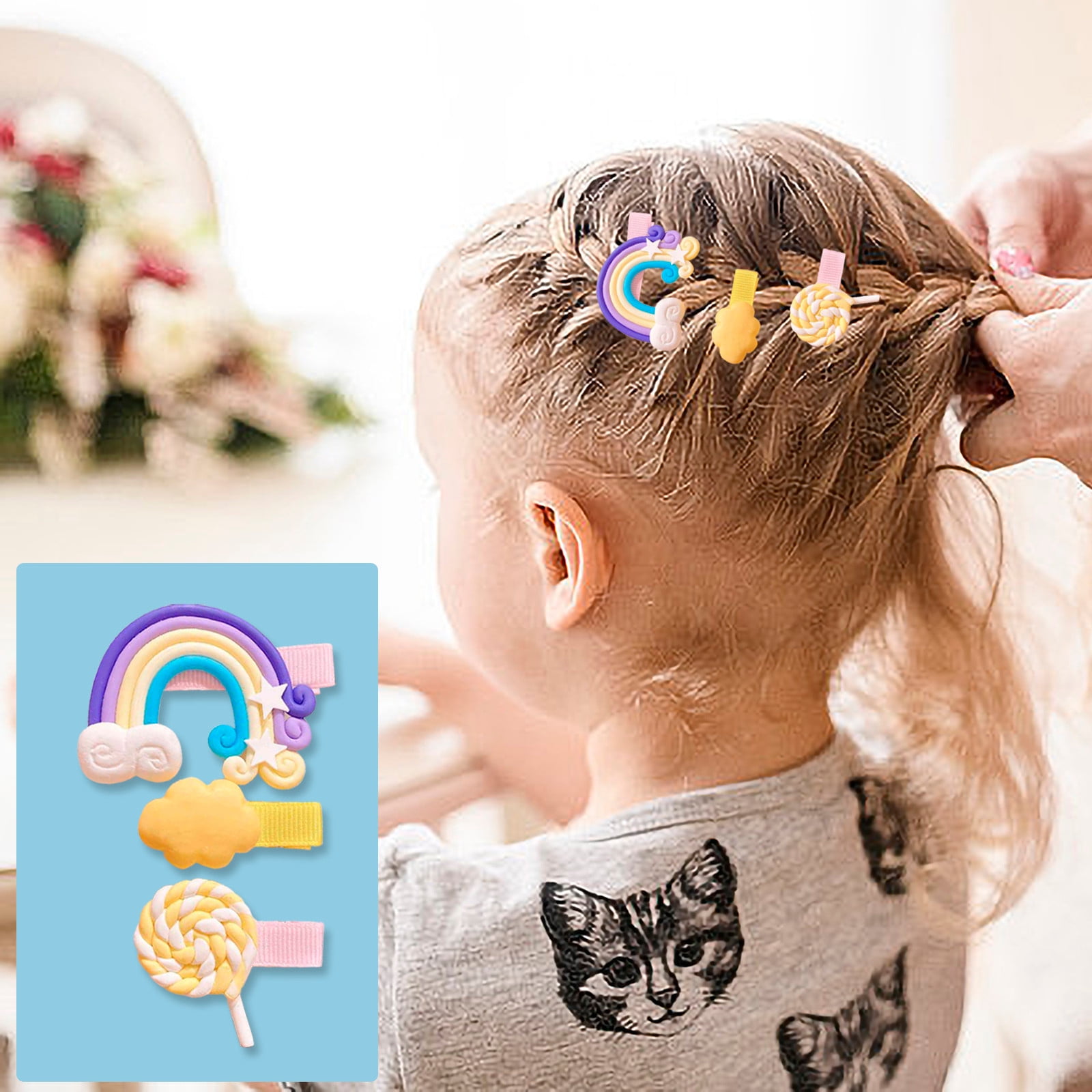 Cute Candy Barrettes Hair Clip, No Slip Lollipop Clips, Soft Plastic ...