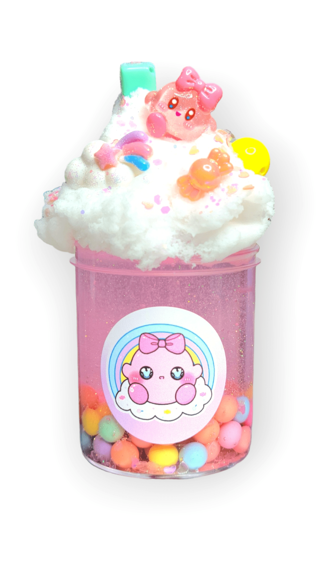 Kirbys Candyland Handmade Clear Non Scented Slime Hoshimi Slimes ...