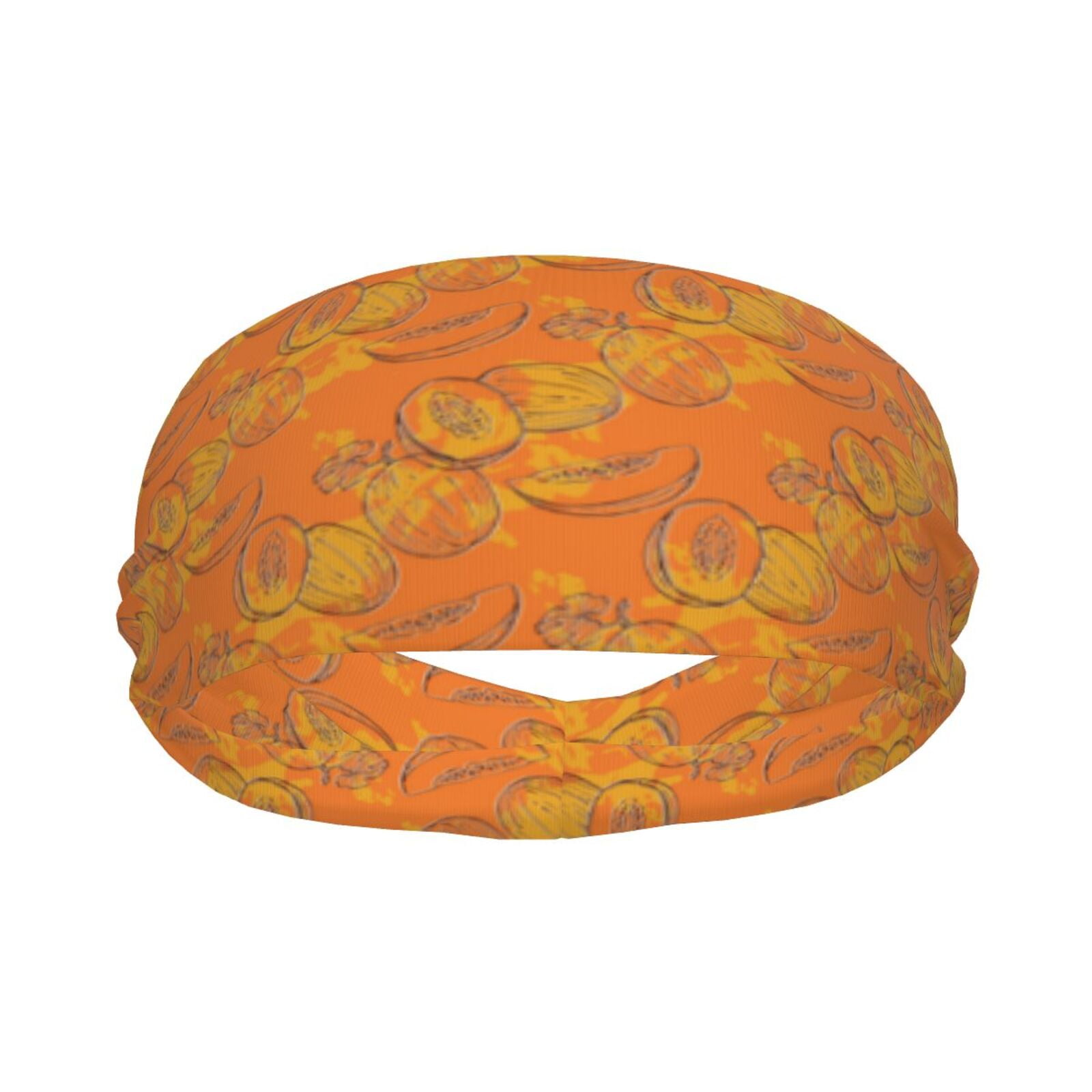 Cute Cantaloupe Citrus Color Sports Headbands for Men/Women Workout ...