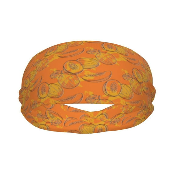 Cute Cantaloupe Citrus Color Sports Headbands for Men/Women Workout ...