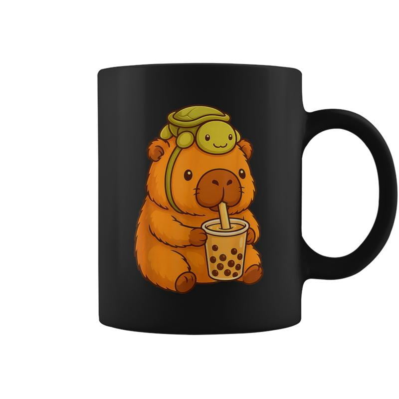 Cute Capybara And Turtle Backpack Boba Tea Kawaii Capibara C - Walmart.com