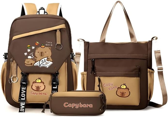 Cute Capybara Backpack Capybara Ita Bag Large Capacity Cartoon Backpack ...