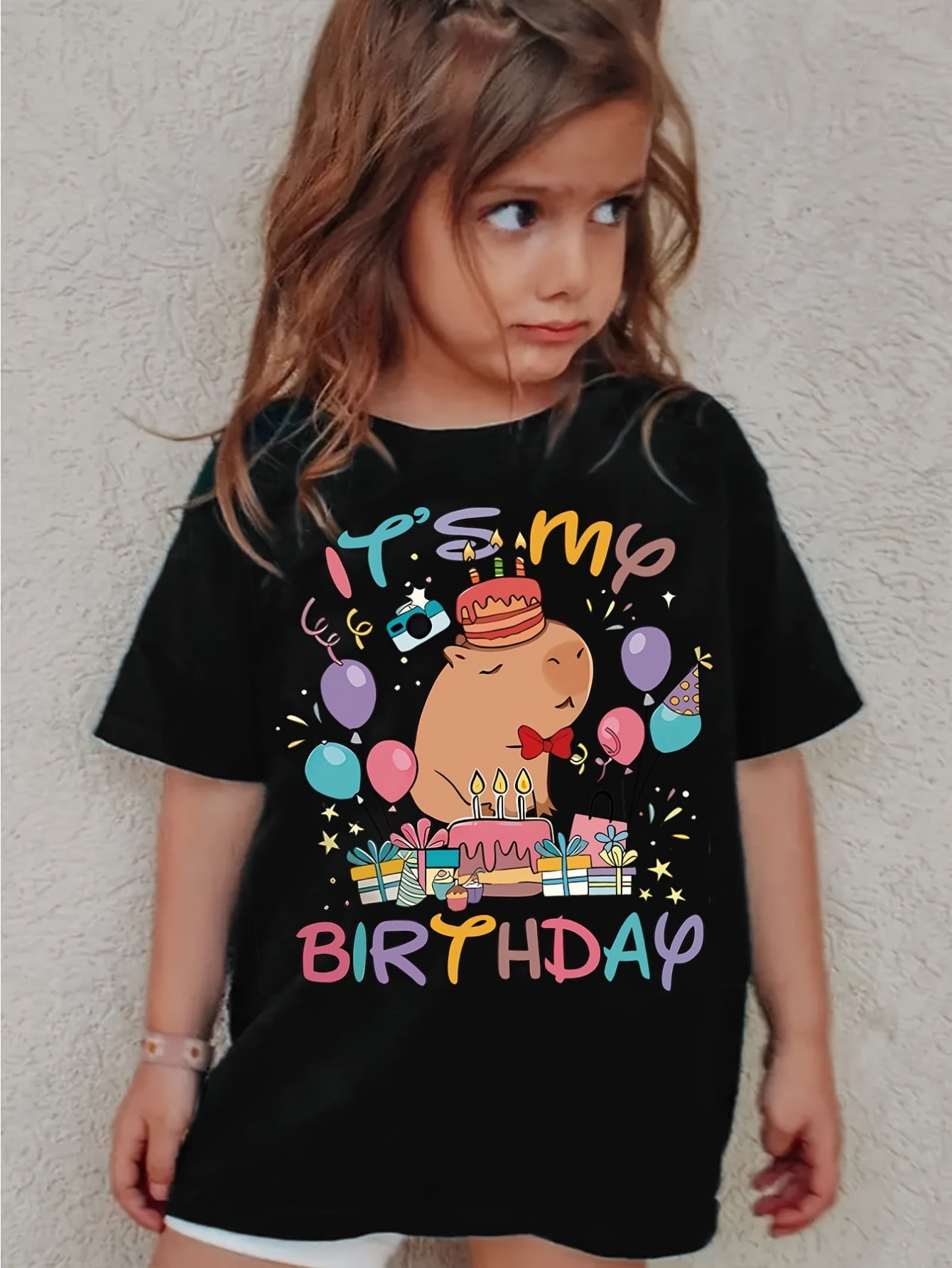 Cute Capybara Birthday Party Graphic Tee - "It'S My Birthday" Design ...