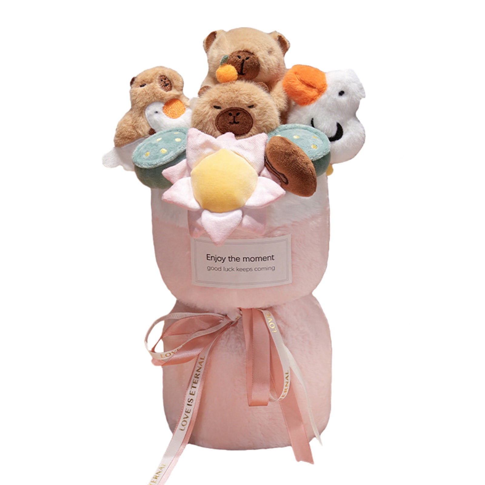 Cute Capybara Bouquet - Handmade Plush Capybara Bouquet with Cute ...