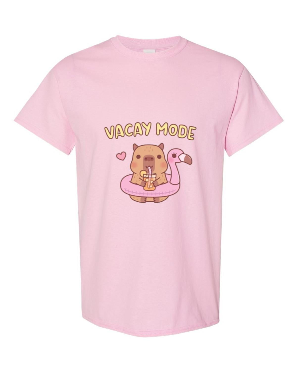 Cute Capybara Flamingo Pool Float Vacay Mode Summer Gift T-Shirt, for ...