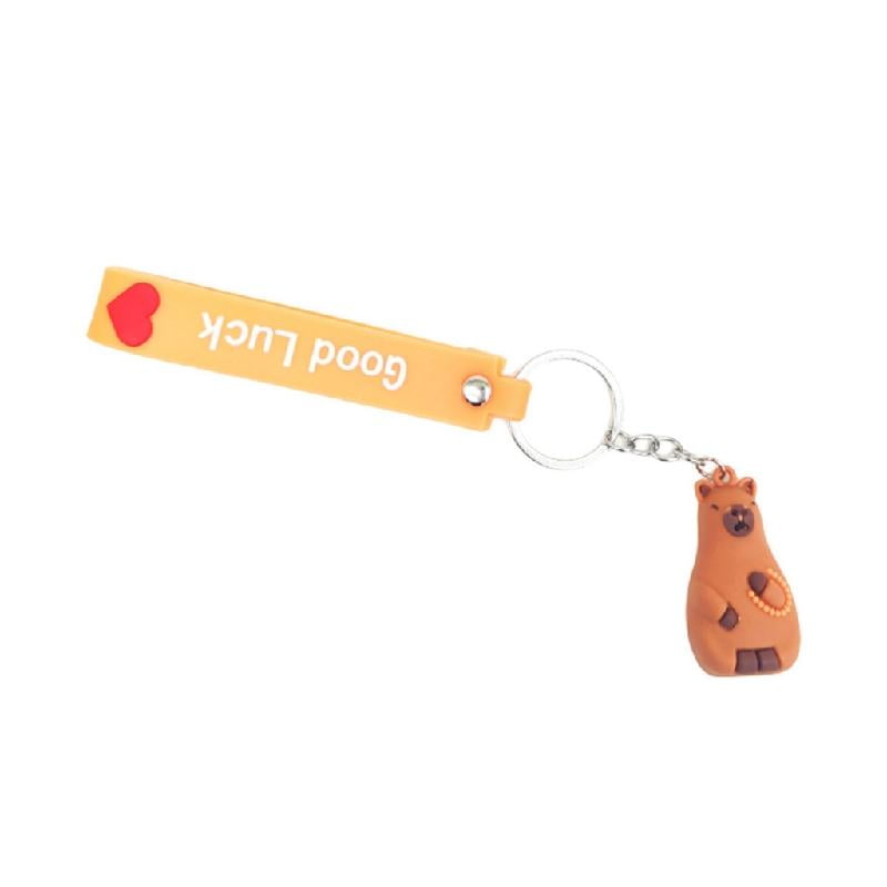 Cute Capybara Keychain Miniature Size Soft PVC Charm Trinket for Bags ...