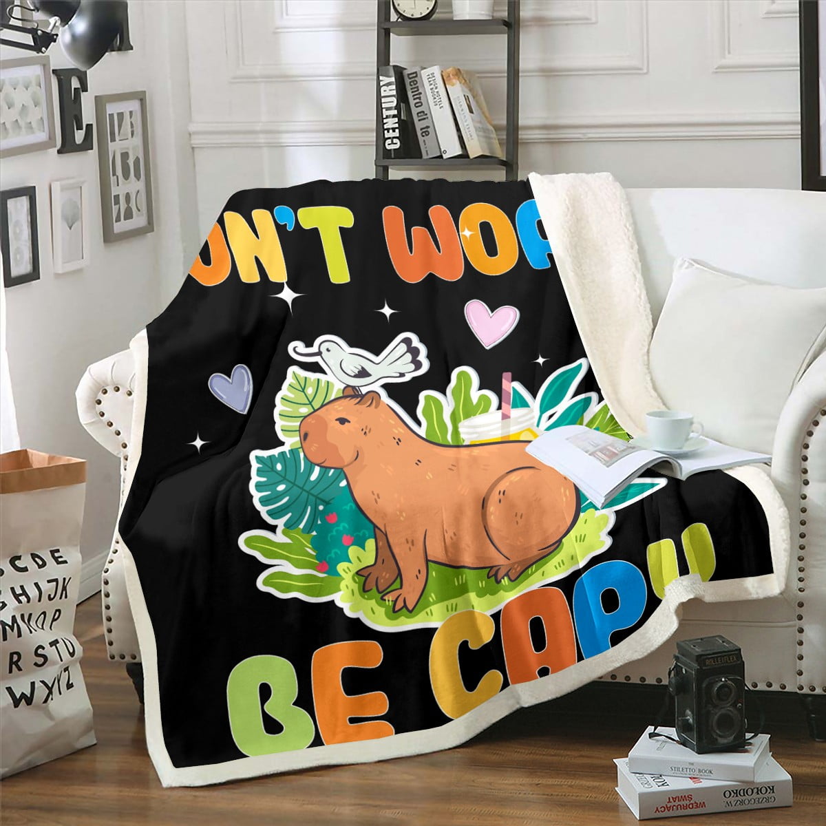 Cute Capybara Lover Blanket Funny Capybaras Throw Blanket Wild Animal ...