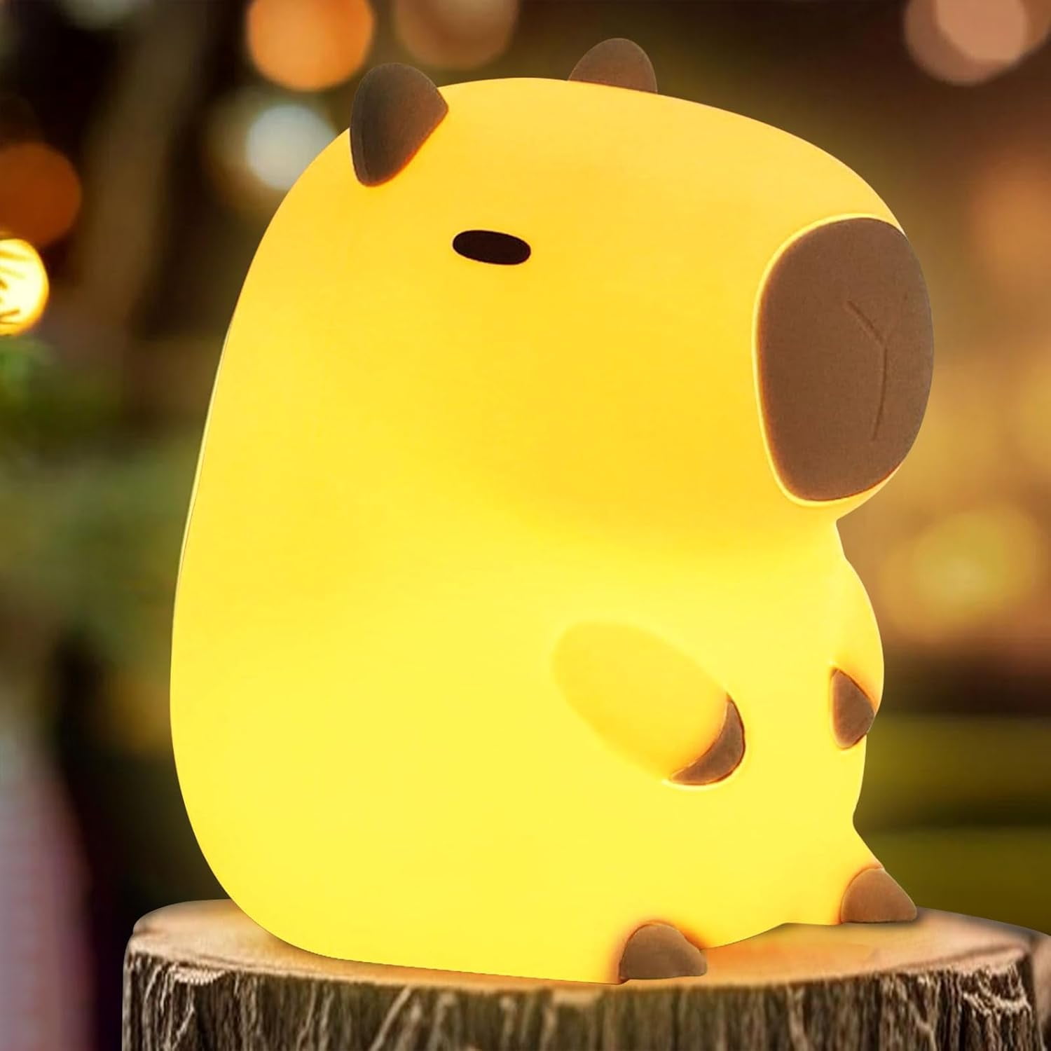 Cute Capybara Night Light, LED Squishy Novelty Animal Night Lamp ...