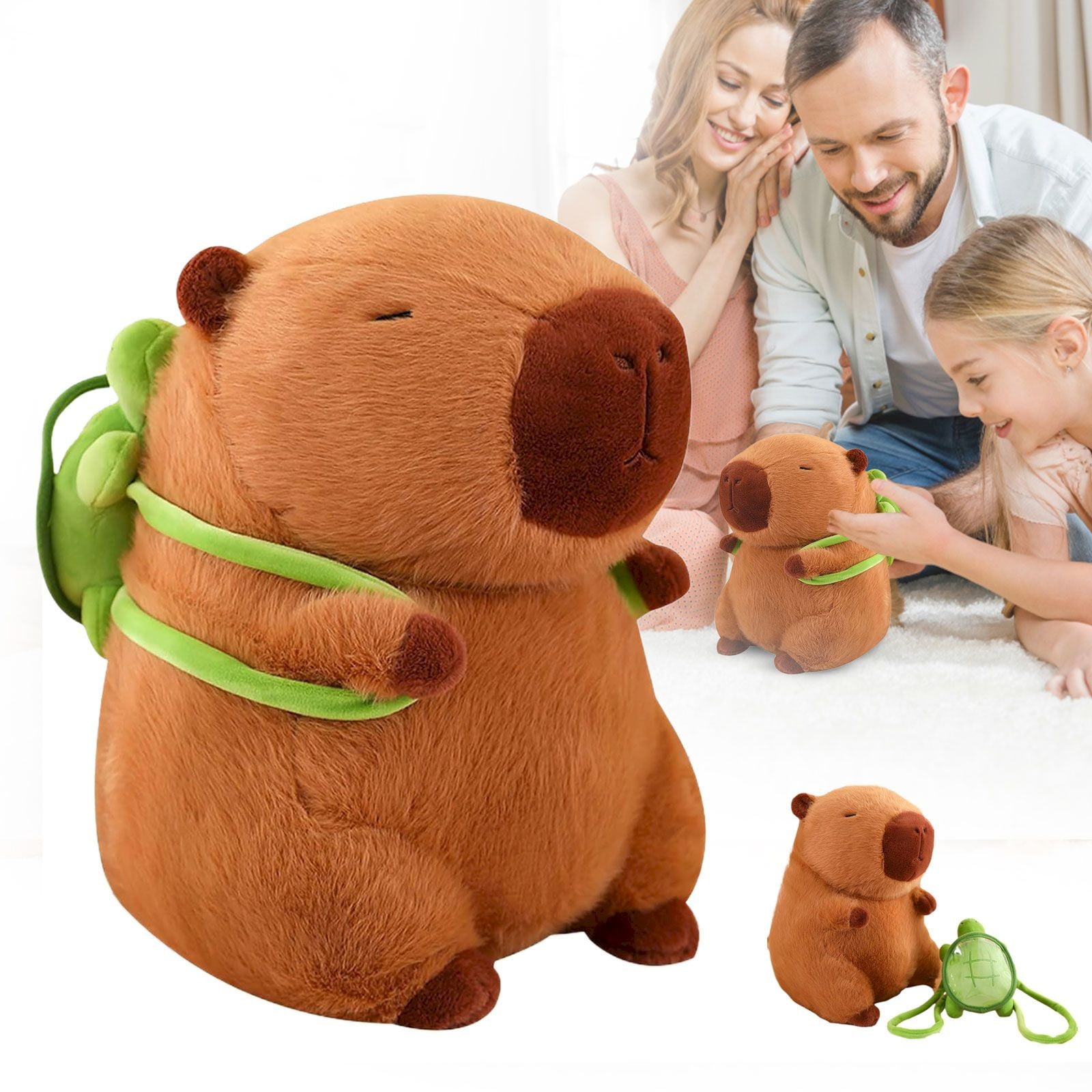 Cute Capybara Plush Brown Capybara Stuffed Aniamls Toys with Turtle ...
