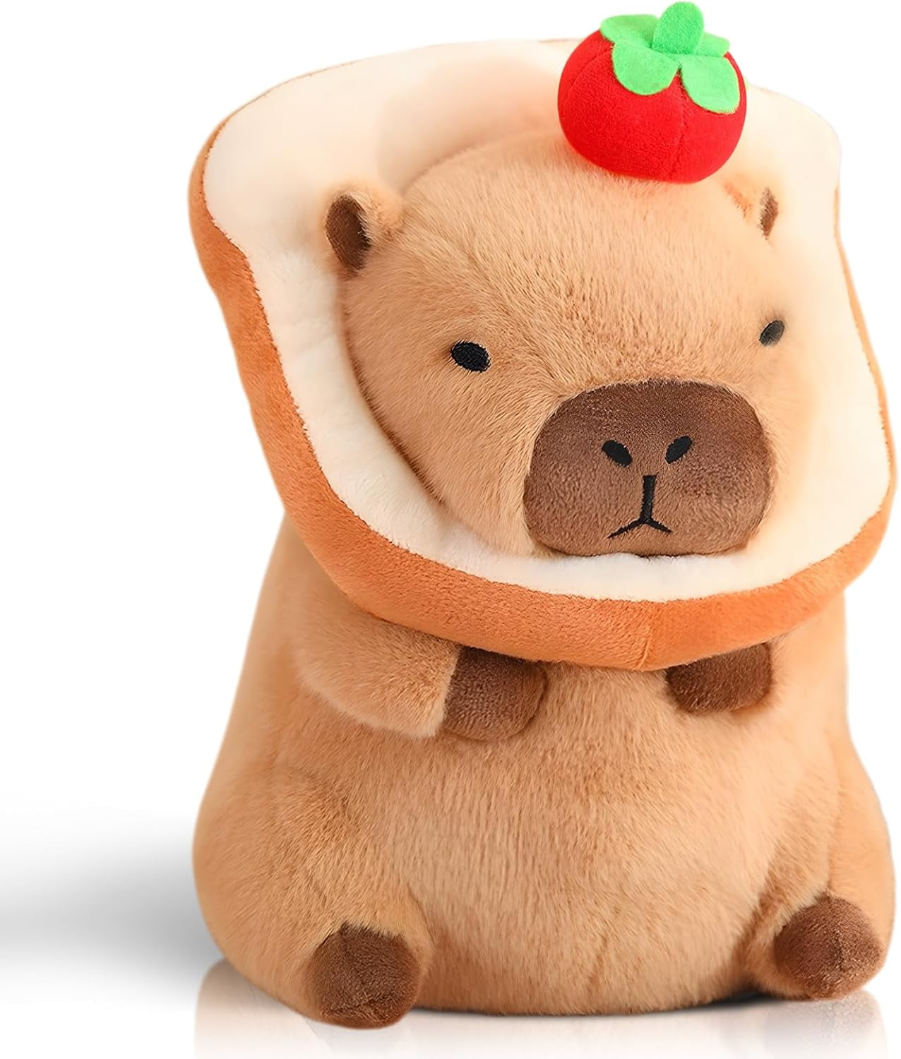 Cute Capybara Plush Kawaii Soft Capybara Plush Doll Pillow with Bread Capybara Stuffed Aniamls ...