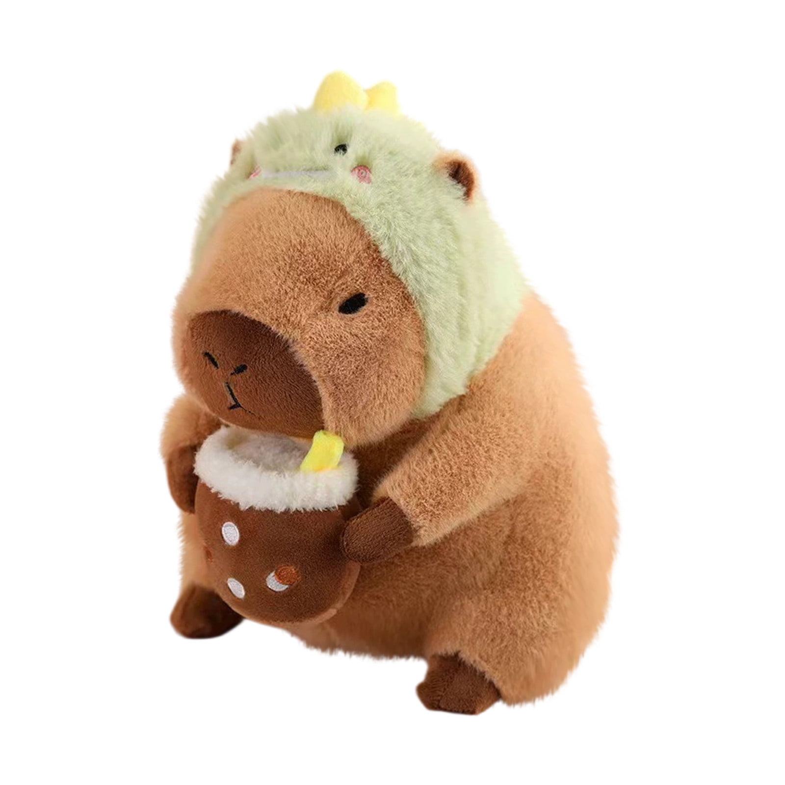 Cute Capybara Plush Pillow Dinosaur Drinking Milk Tea Stuffed Animal ...