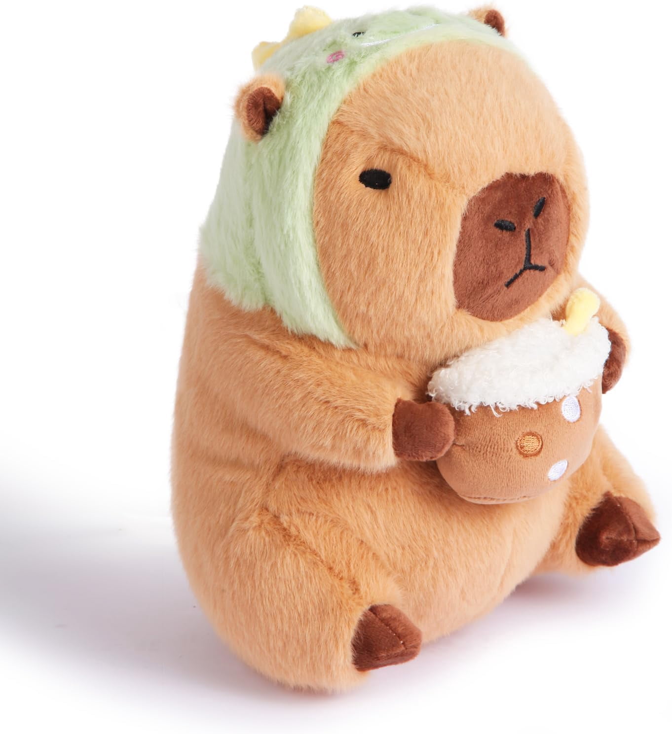 Cute Capybara Plush Pillow Soft Stuffed Animals with Drinking Milk Tea ...