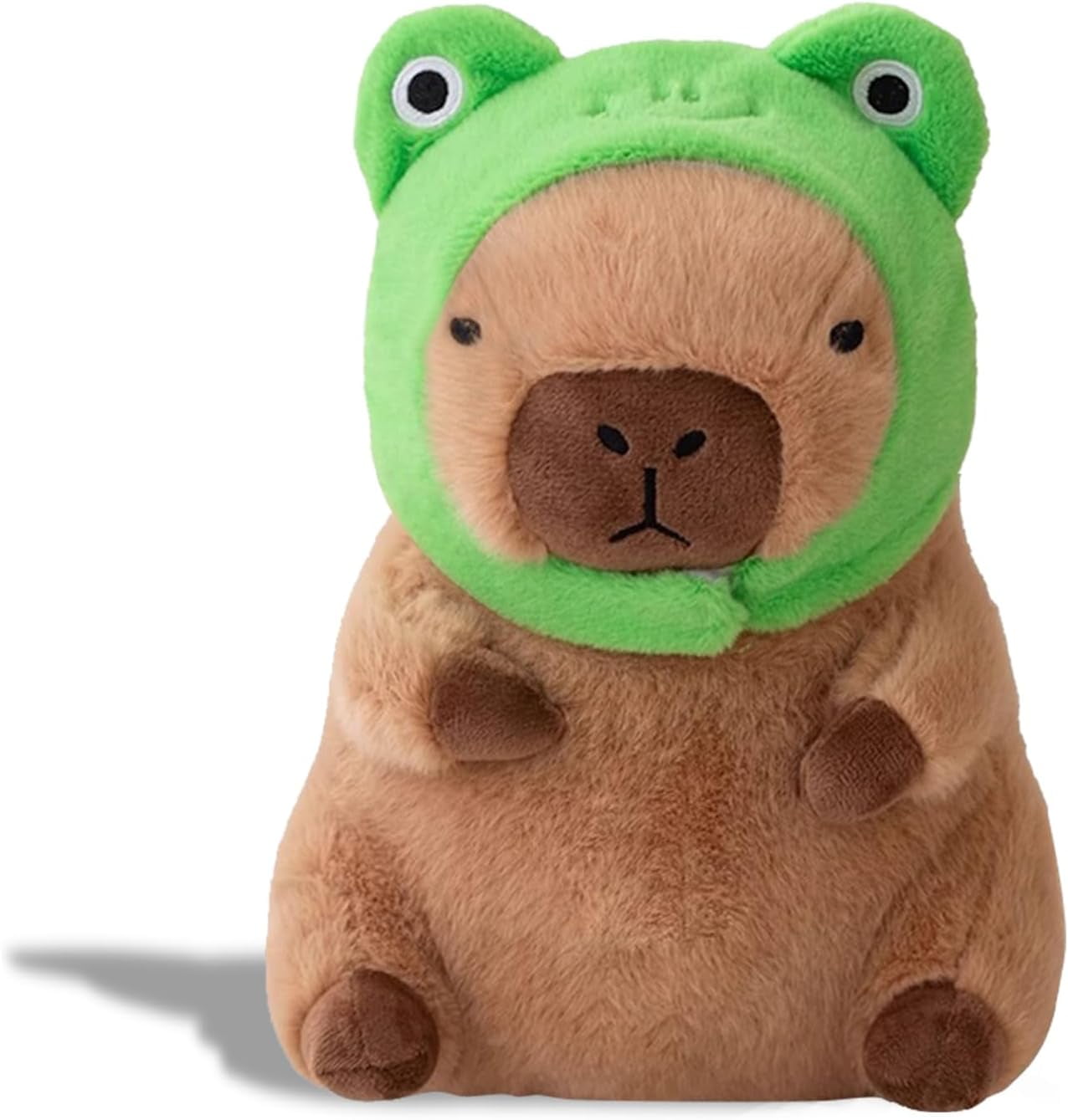 Cute Capybara Plush Soft Capybara Stuffed Animal with Frog Hat Kawaii ...