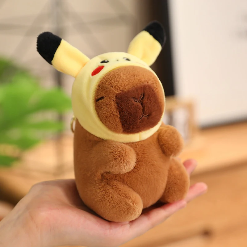 Cute Capybara Plush Toy with Hat Simulation Capybara Cosplay Crab ...