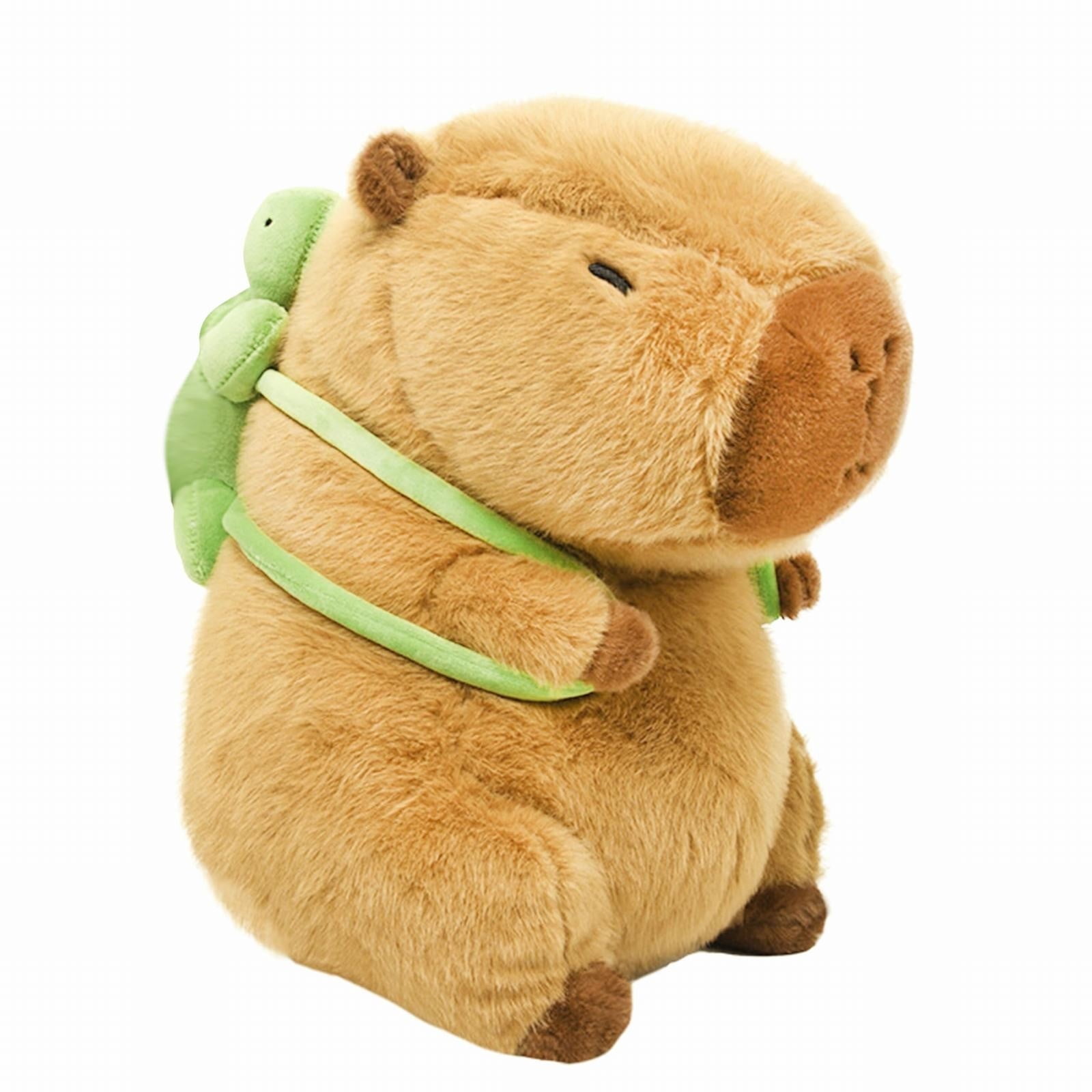 Cute Capybara Plush with Turtle Backpack Soft Capibara Stuffed Animals ...