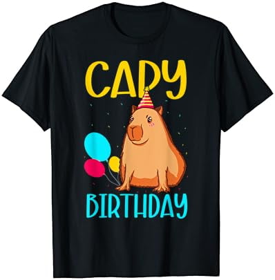 Cute Capybara Rodent Capybaras Capy Birthday Unisex S-5XL T-Shirt ...