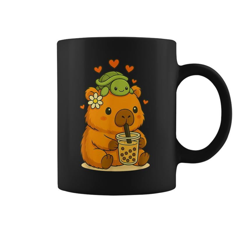 Cute Capybara Turtle Boba Tea Kawaii Anime Y2k Capibara Girl Coffee ...