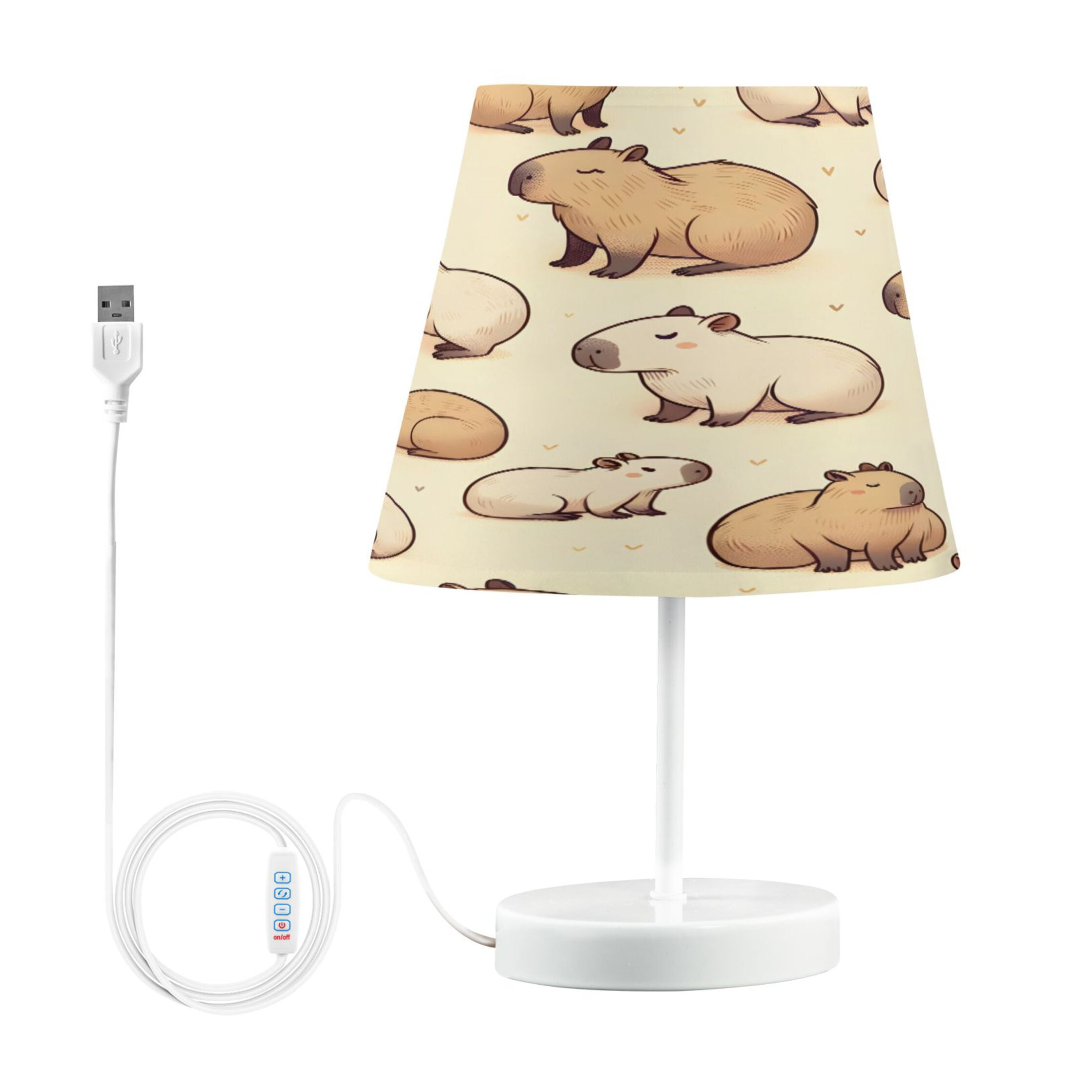 Cute Capybaras Desk Lamp LED Table Nightstand Lamps with 3 Color ...
