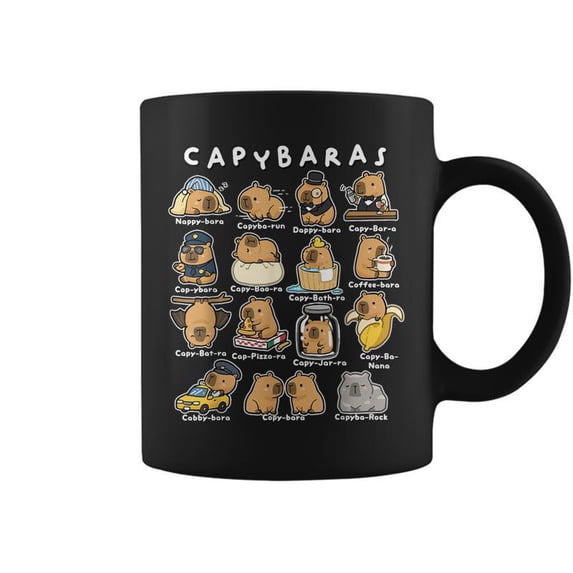 Cute Capybaras Puns Rodent Meme Animal Lover Humor Coffee Mugs ...