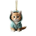 Cute Car Cat Dog Acrylic Pendant Ornament for Rearview Mirror, Window ...