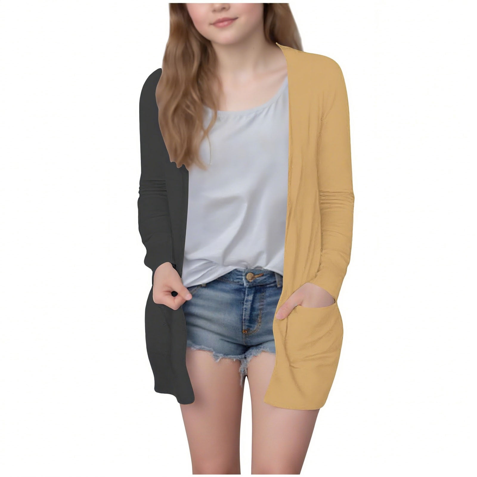Cute Cardigan for Teen Girls New Girls Open Front Cardigan Fashion ...