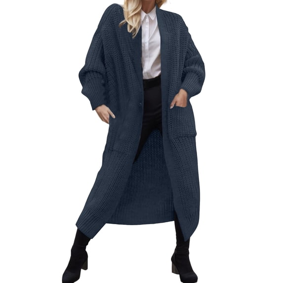 Cute Cardigans Women Sweaters Long Sleeve Open Front Knit Long Duster ...