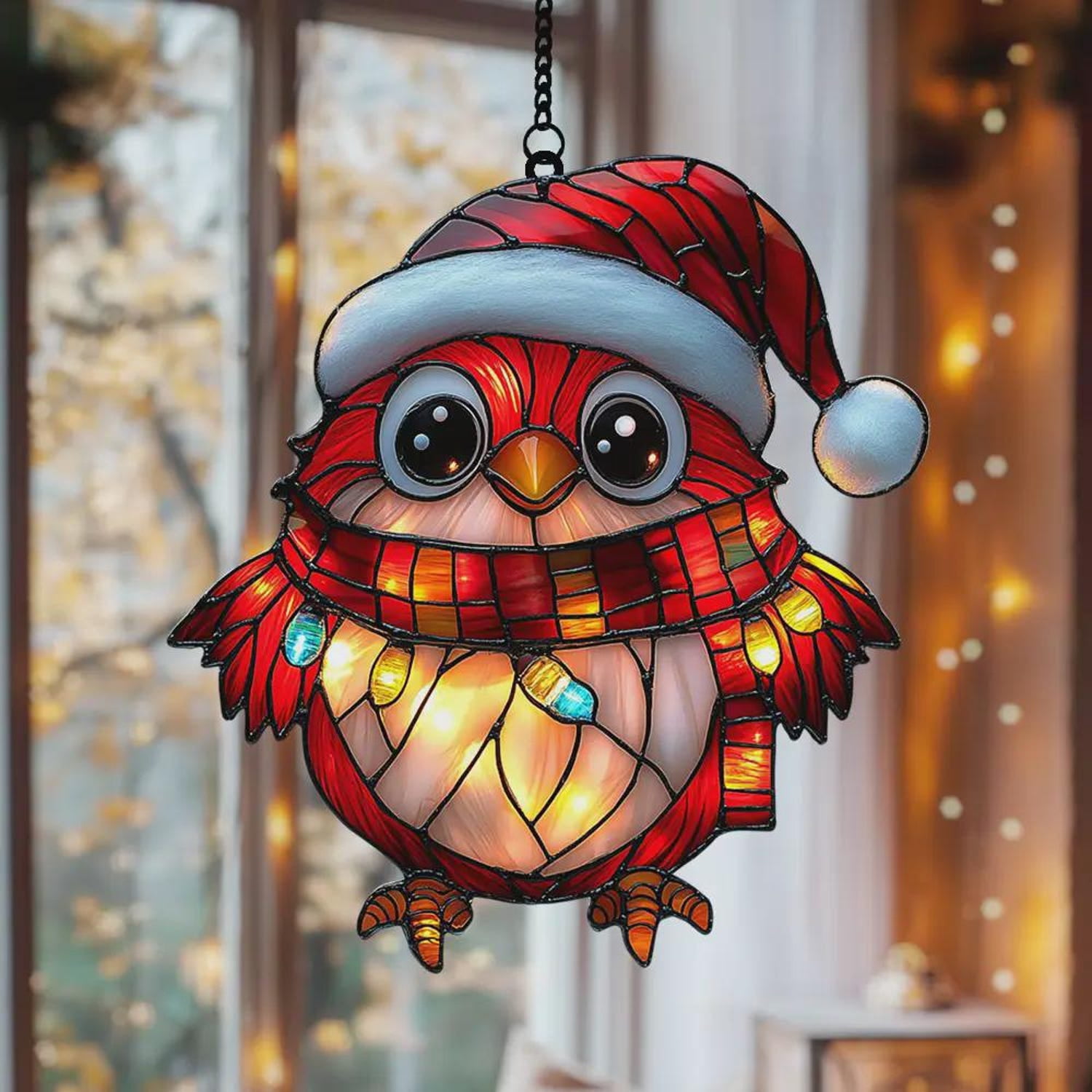 Cute Cardinal Bird 2025 Christmas Ornament – Acrylic Window Hanging ...