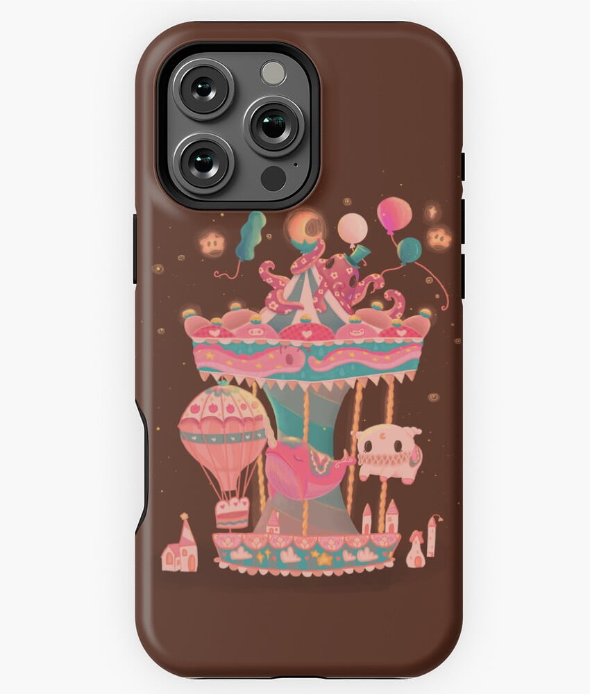 Cute Carousel Merry-Go-Round Phone Case for iPhone 16 15 14 13 12 11 ...