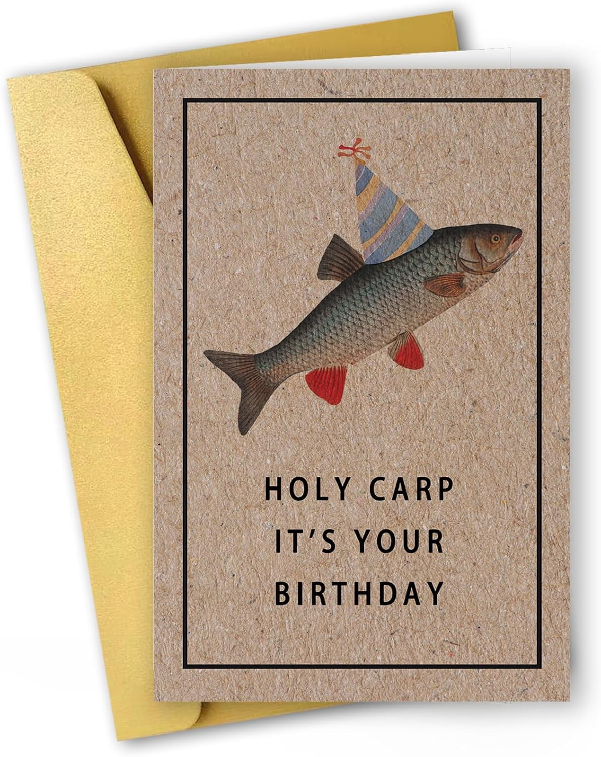 Cute Carp Fish Birthday Card for Men Women, Funny Fishing Pun Birthday ...
