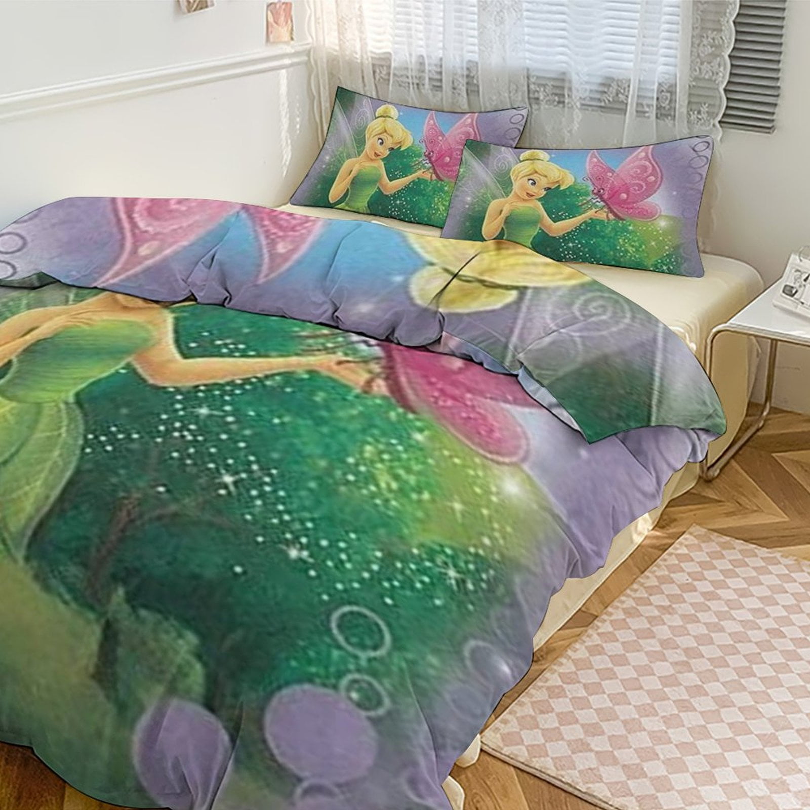 Cute Cartoom Anime Tinkerbell Bedding Sets Girls Boys Teens Comforter ...