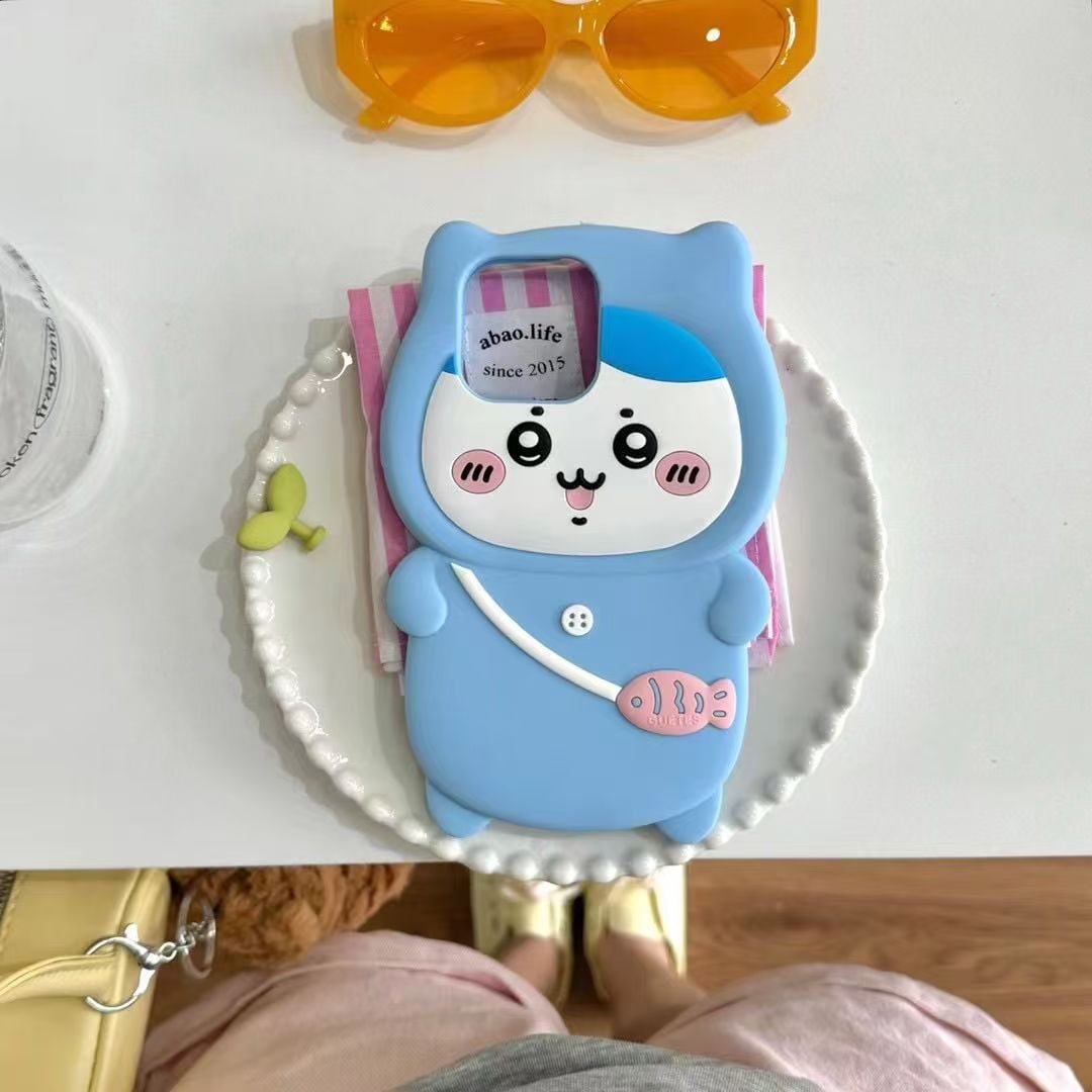 Cute Cartoon 3D Chiikawas Hatchi Phone Case For iPhone 15 14 13 12 Pro ...