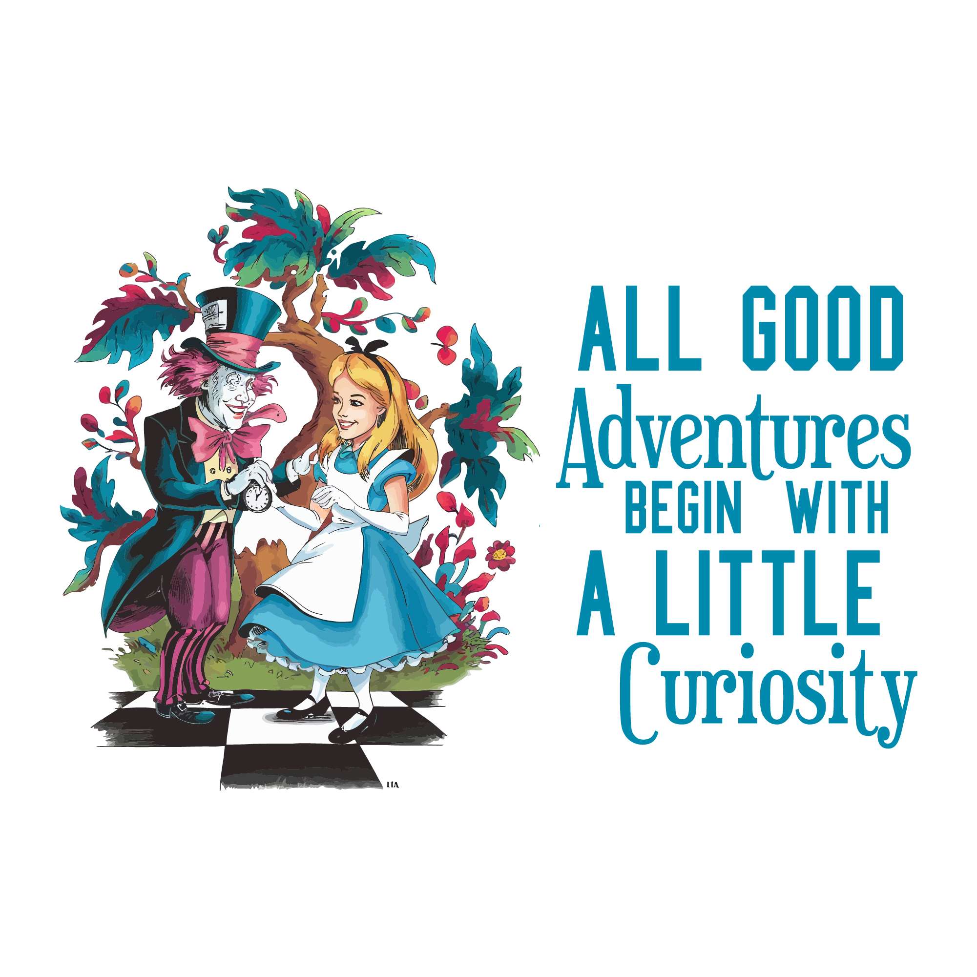 Cute Cartoon Alice And Hatter Man Mad Hatter Cheshire Cat Alice In