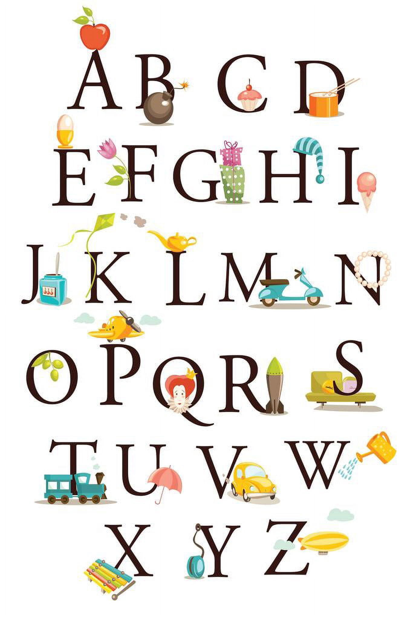 Cute Cartoon Alphabet ABC Letters Learn To Read Preschool PreK ...
