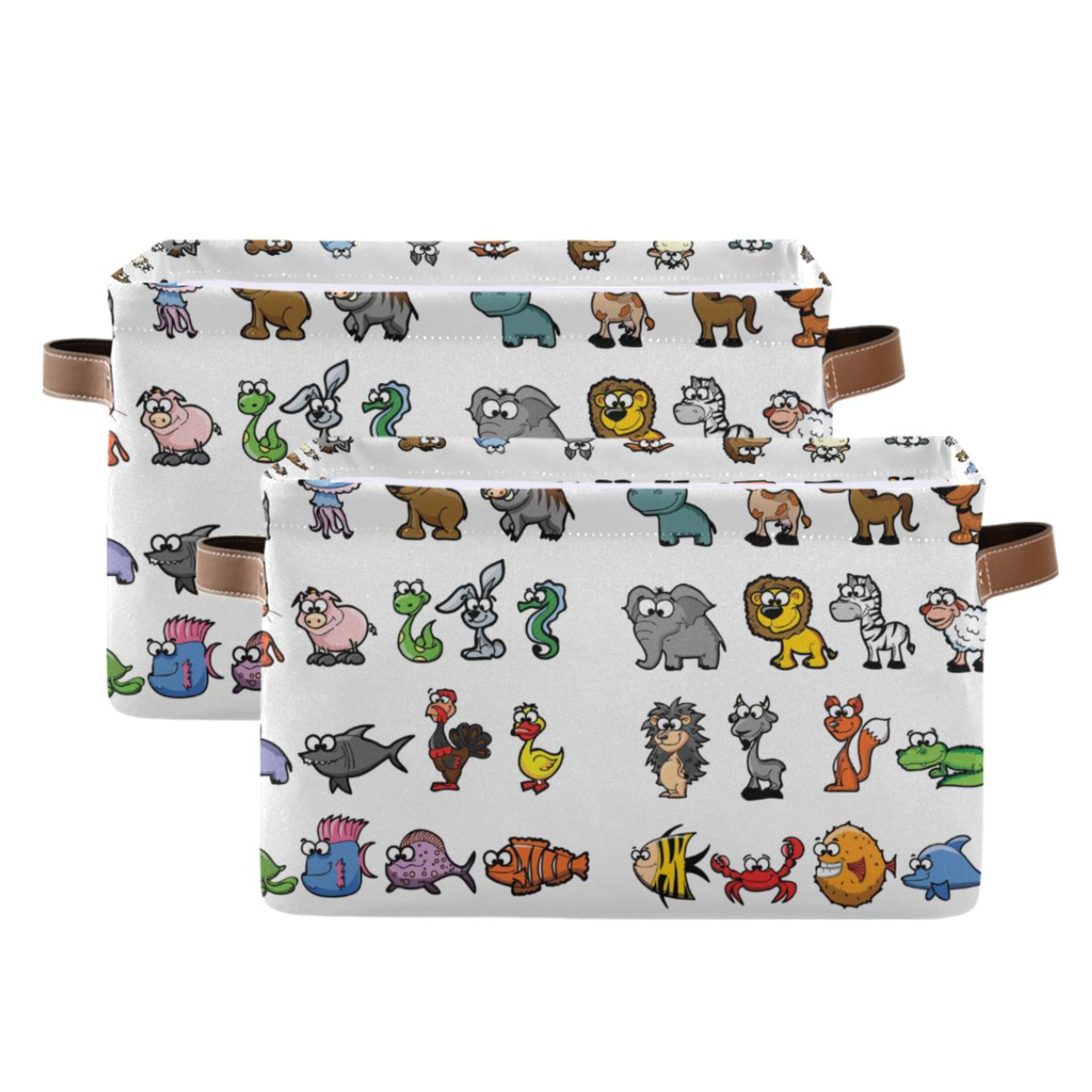 Cute Cartoon Animals Storage Basket Large Bin Laundry Boxes Toys ...