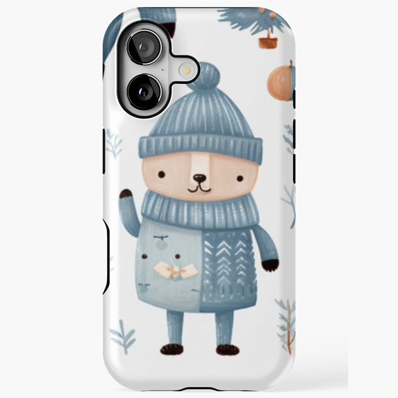 Cute Cartoon Animals Winter Phone Case 17 16 15 14 13 12 11 Pro Max ...