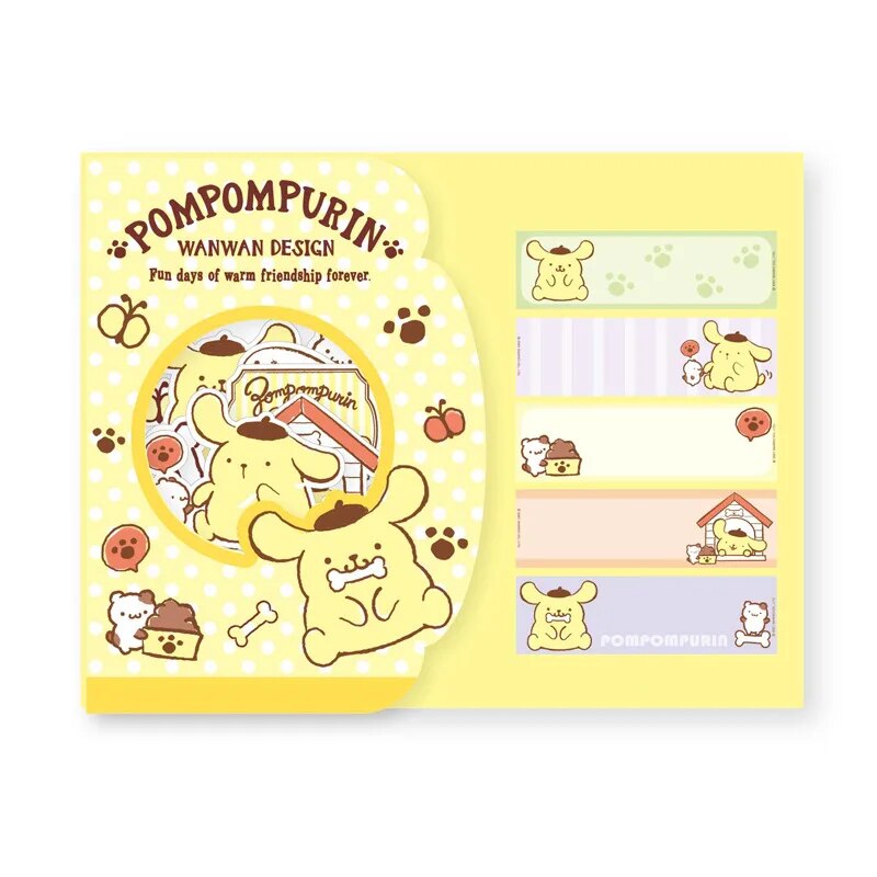 Cute Cartoon Anime Memo Pad Stickers Set Kawaii Sticky Notes Girl Diary ...