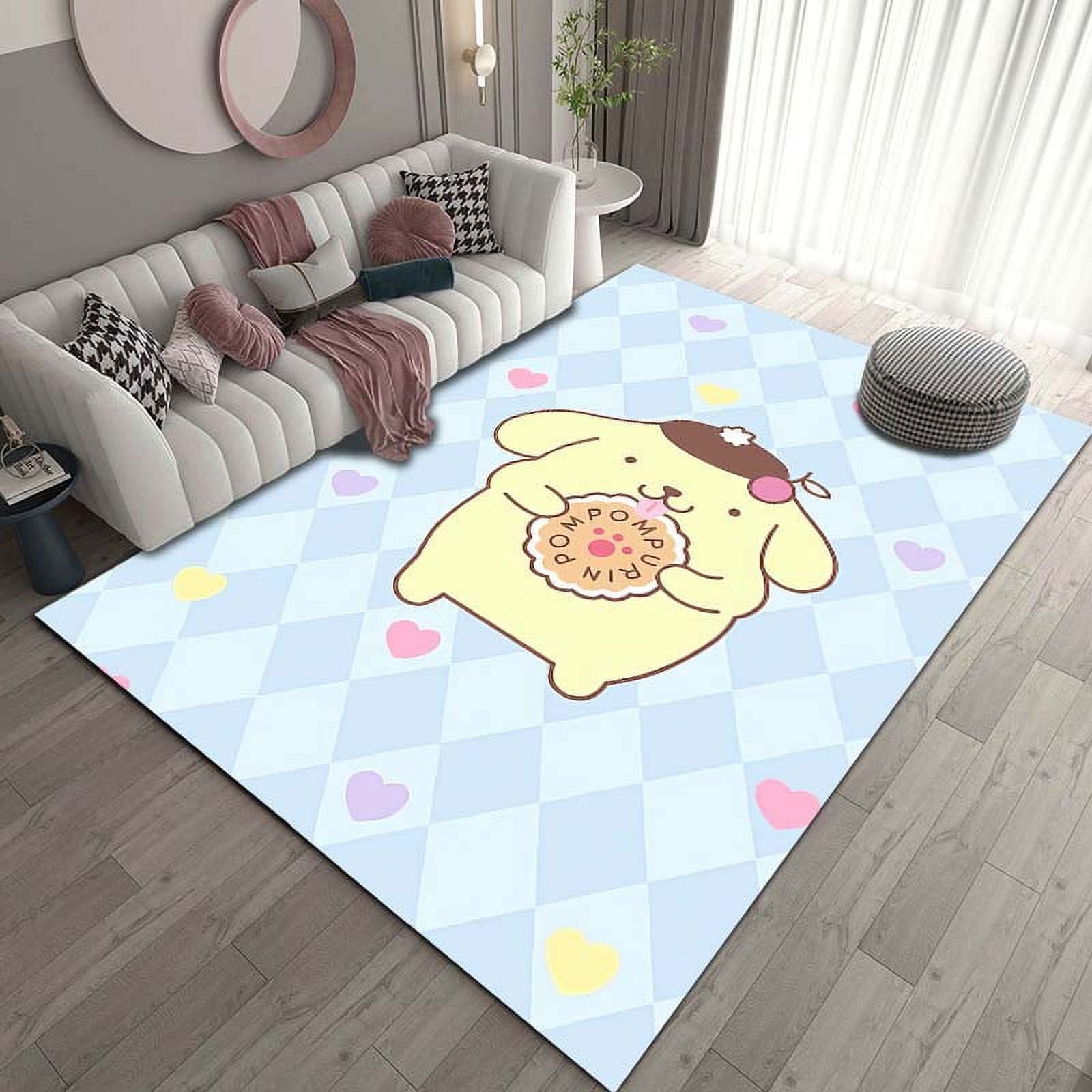 Cute Cartoon Anime Pom Pom Purin Printing Kawaii Dog Carpet for Living ...