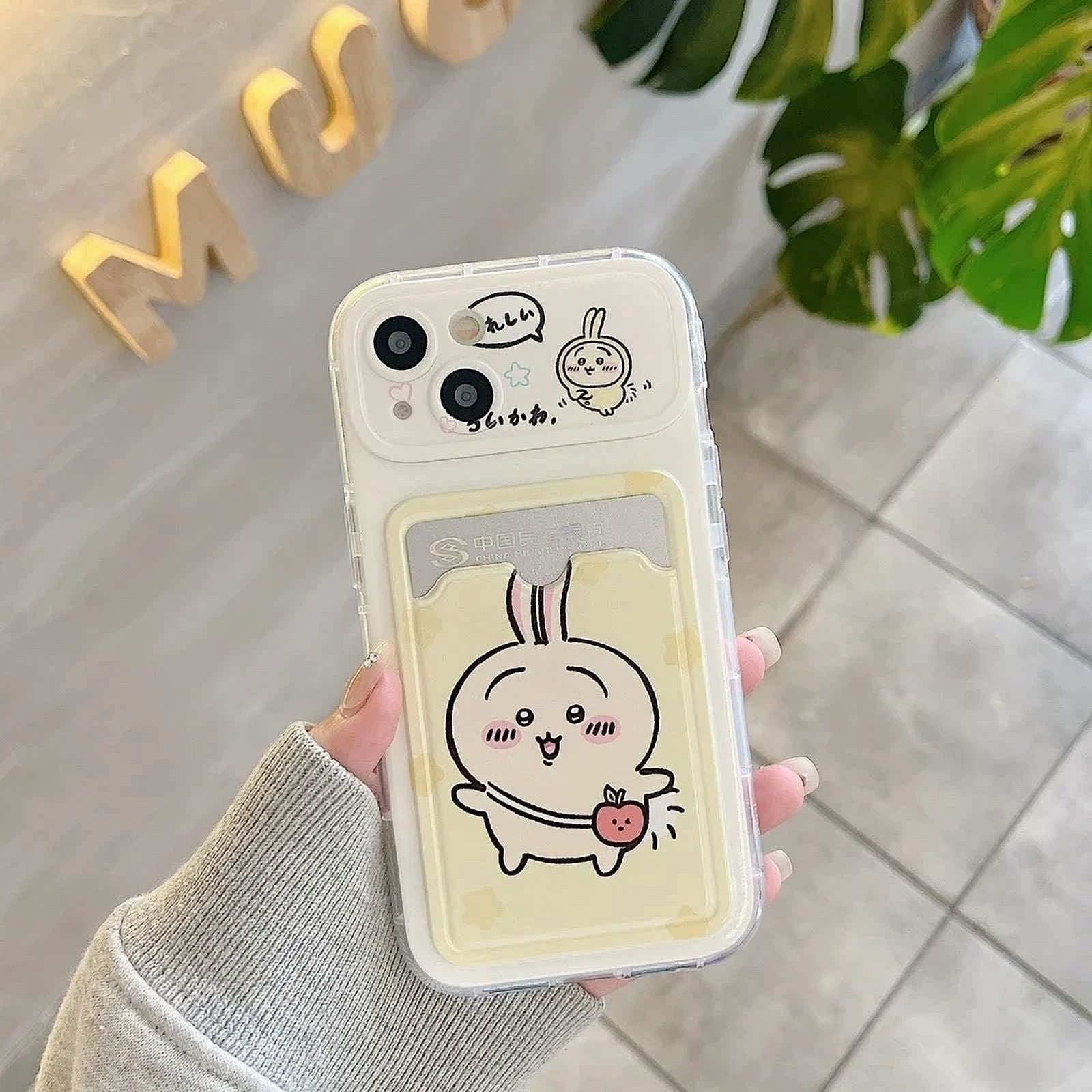 Cute Cartoon Anime Sanrio Chiikawa Card Wallet Pocket Phone Case For ...