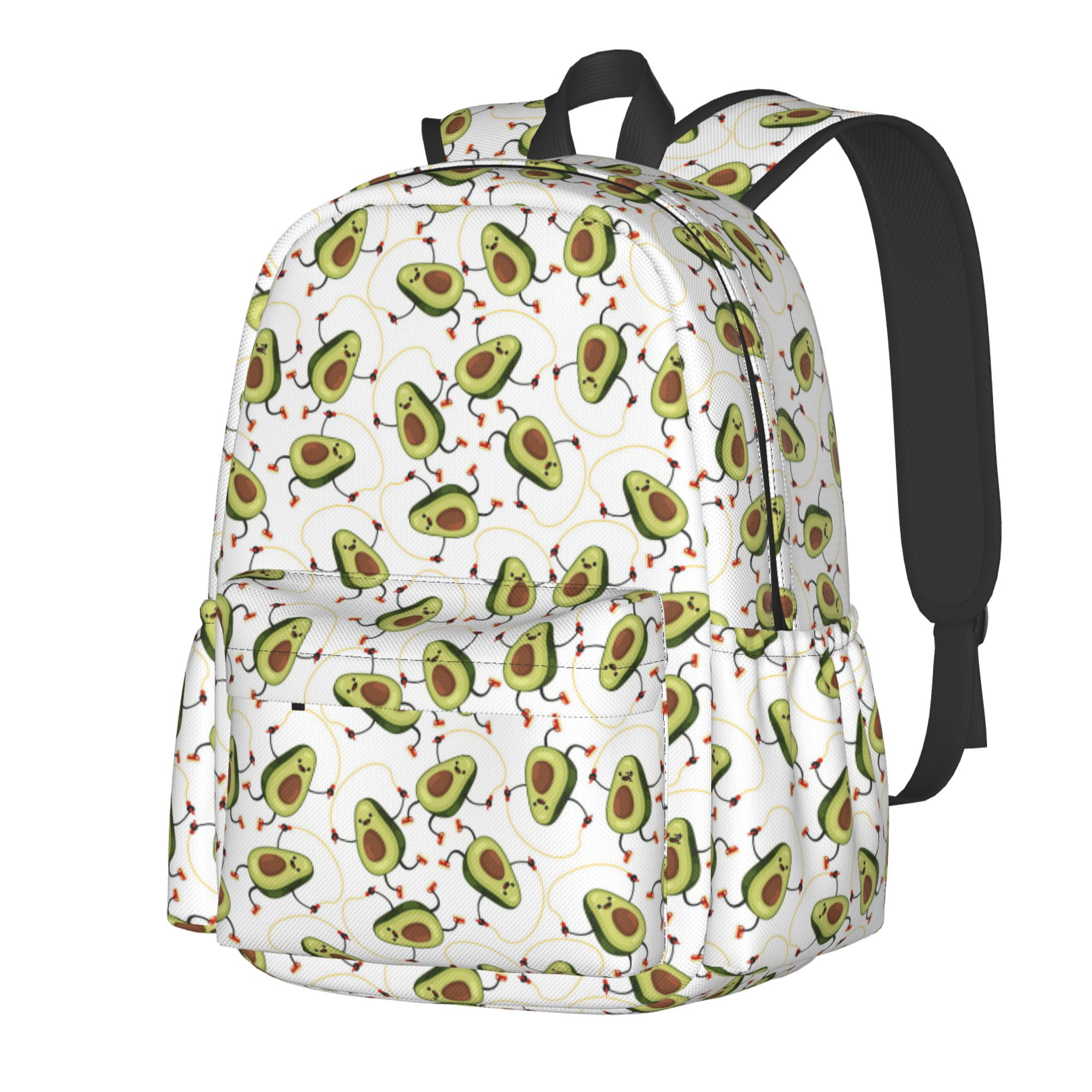 Cute Cartoon Avocado Pattern Multipurpose Backpack lightweight school ...