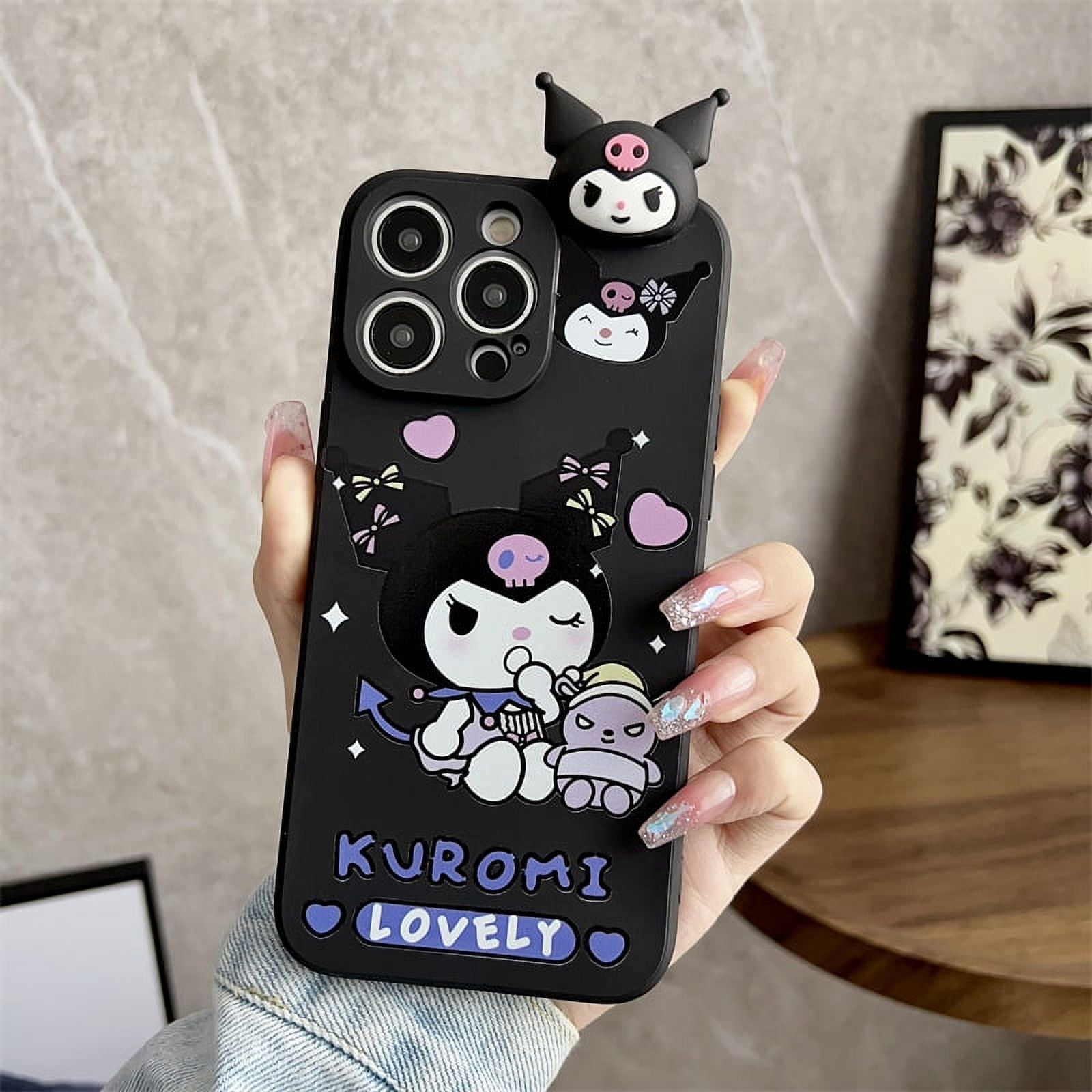 Cute Cartoon Back Protect Case Sanrio Kuromi Case For iPhone X Xs Max XR 11 12 13 14 15 Pro Max ...
