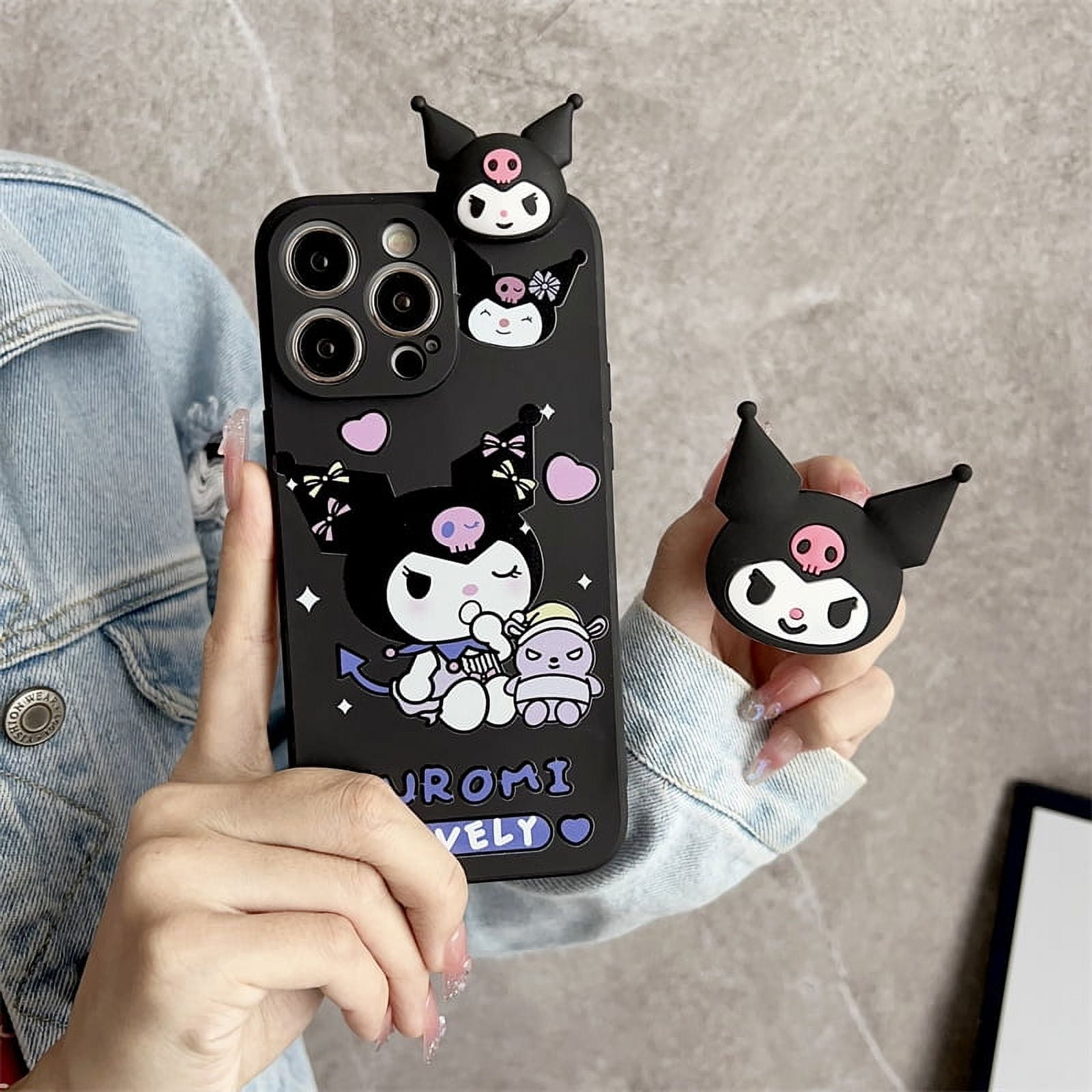 Cute Cartoon Back Protect Case Sanrio Kuromi Case For iPhone X Xs Max XR 11 12 13 14 15 Pro Max ...