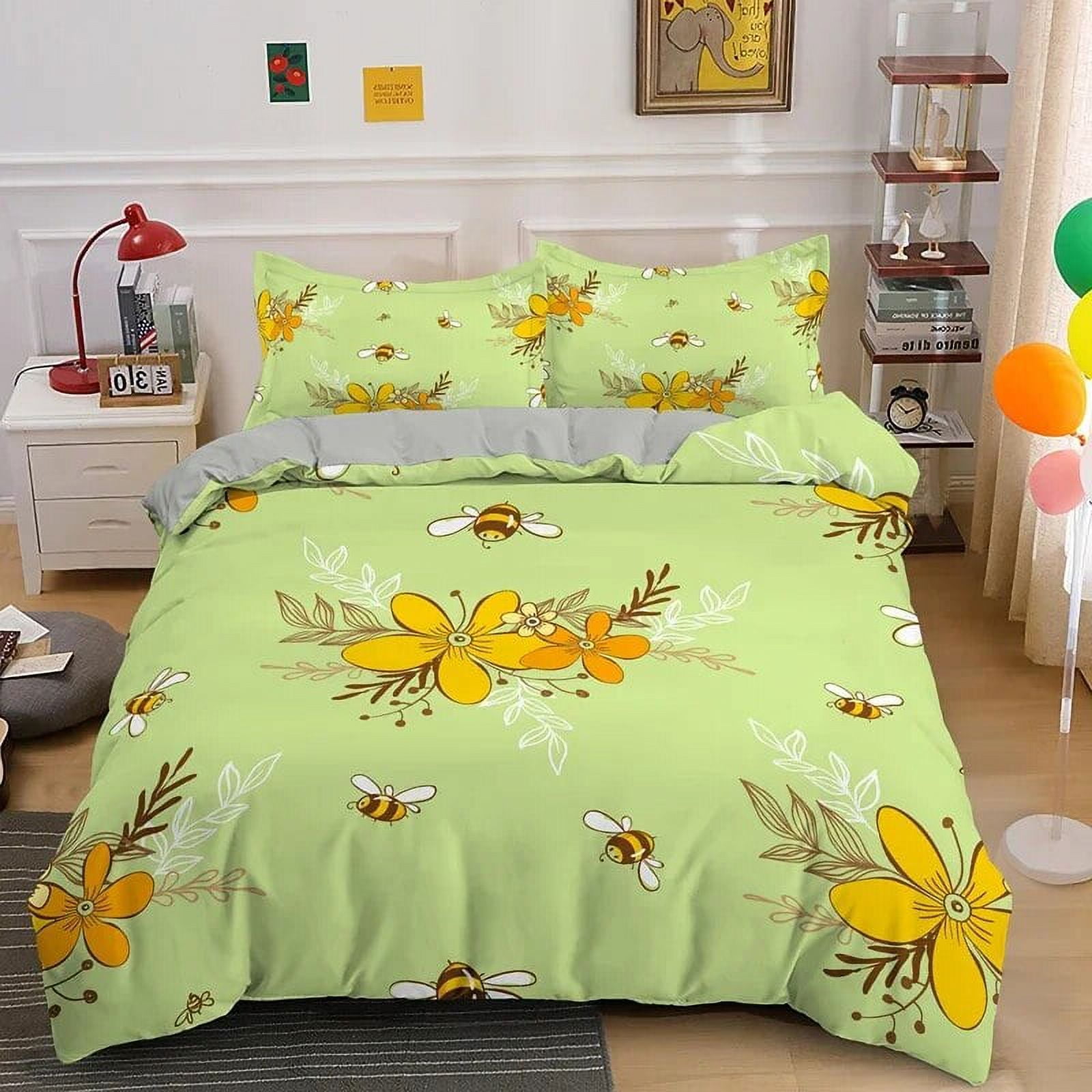 Cute Cartoon Bee Duvet Cover Sweet Honey Bedding Set Kids Boys Girl ...