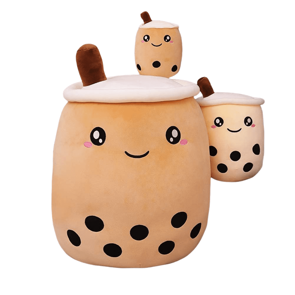 Cute Cartoon Boba Milk Tea Soft Plush Doll, Giant Boba Bubble Plushie ...
