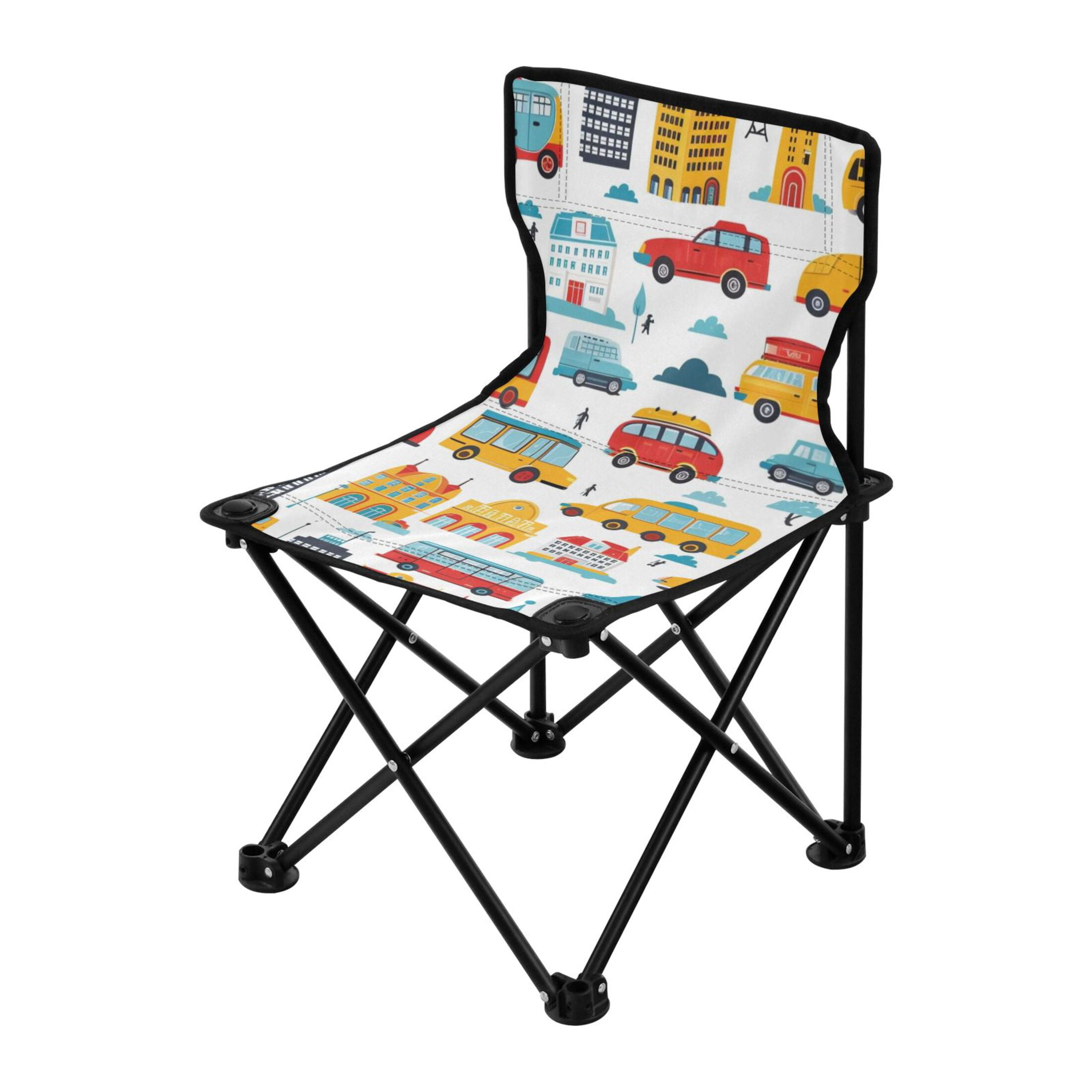 Cute Cartoon Buses Car Portable Camping Chair Small for Kids Outdoor ...