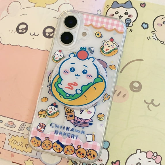 Cute Cartoon C-Chiikawa Hachiware Usagi Magnetic Stand Holder Case For iPhone 16 17 15 14 13 12 ...